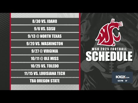 WSU 2025 football schedule