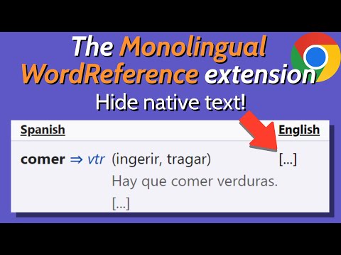 Monolingual WordReference Extension Overview
