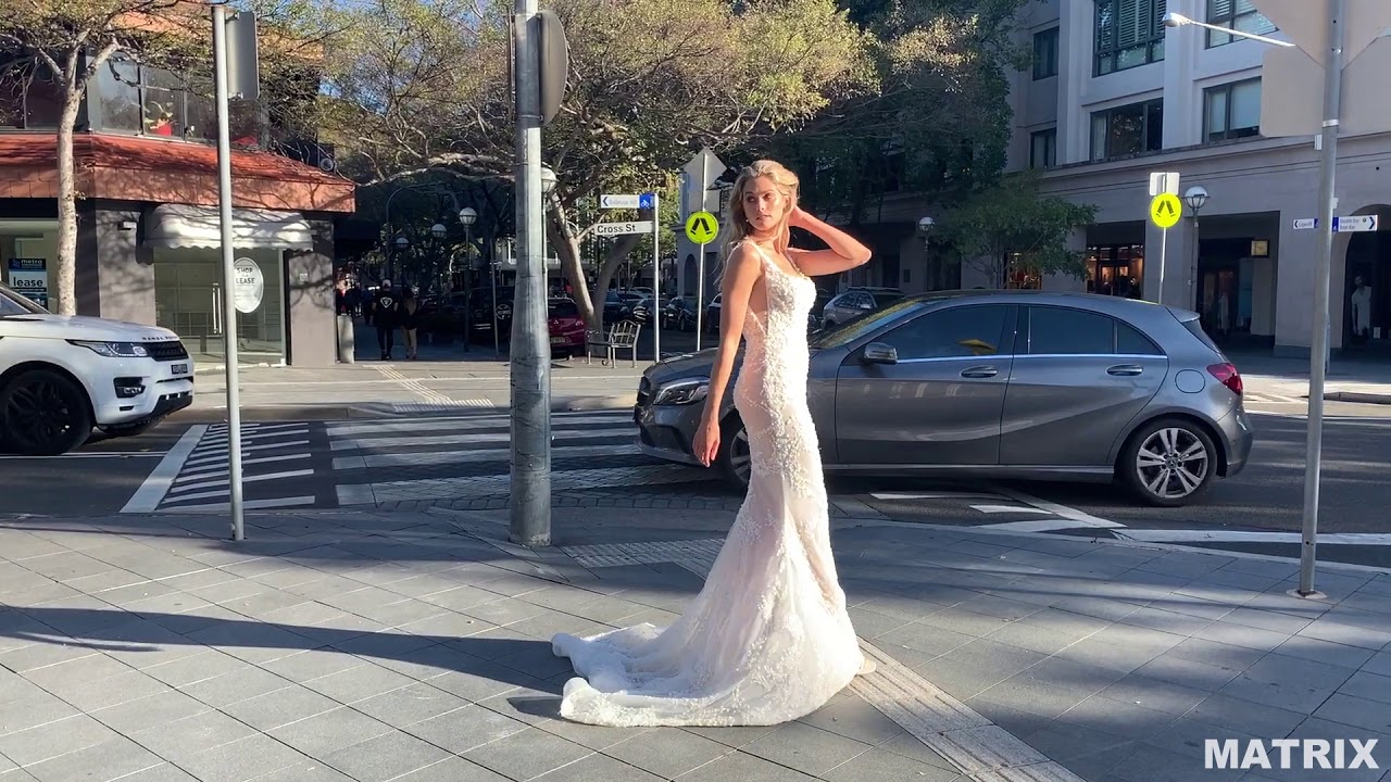EXCLUSIVE Australian Model Natalie Roser Spotted Modelling Wedding Dresses In Double Bay