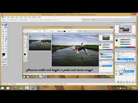 Measure width and height of a photograph in pixels and resize it