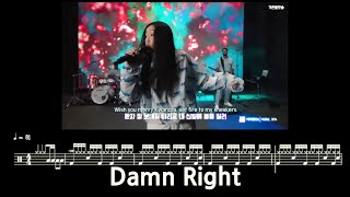 Audrey Nuna - Damn Right by DrumCore 악보