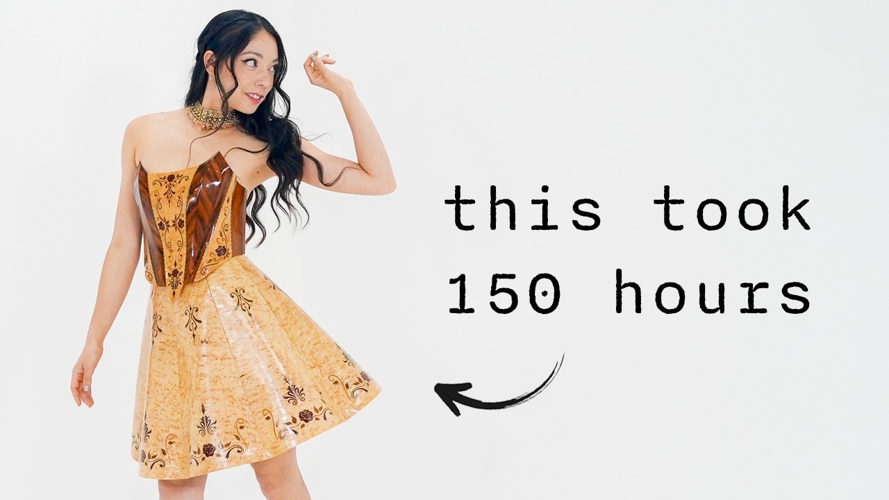 I made a WOODEN DRESS for the Met Gala
