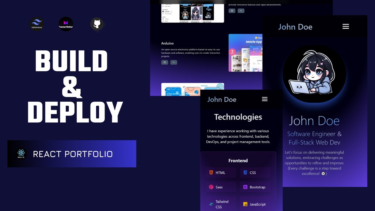 Build & Deploy a Stunning React Portfolio with Vite, Tailwind CSS, and GitHub Actions 🚀