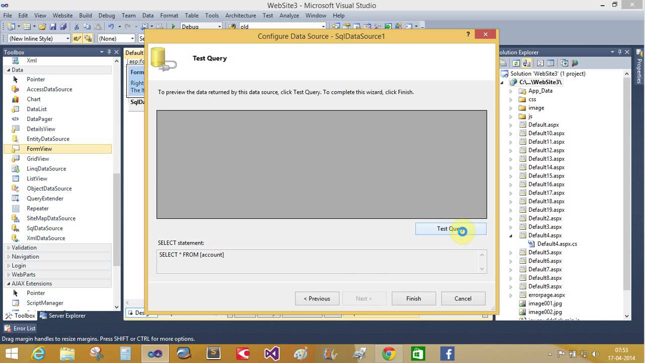 How to bind form view in asp net
