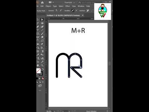 how to create a "MR" logo easily #shorts
