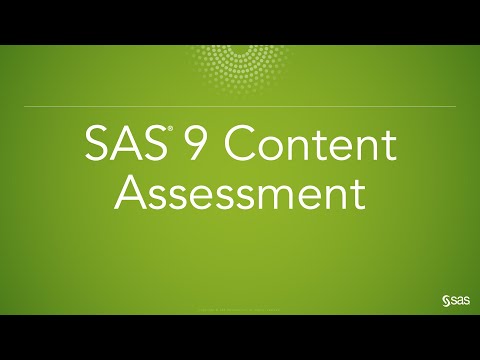 SAS Demo | SAS 9 Content Assessment