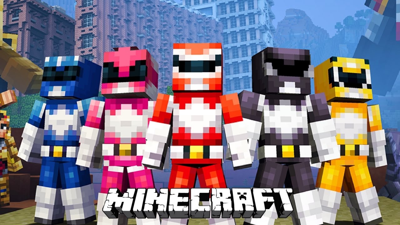 Minecraft Xbox/Playstation - Power Rangers Skin Pack Review