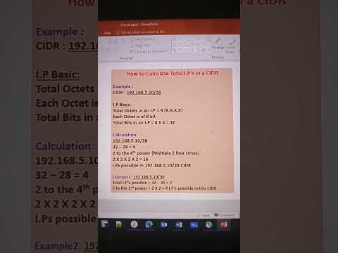 How to calculate total i.p's in a CIDR