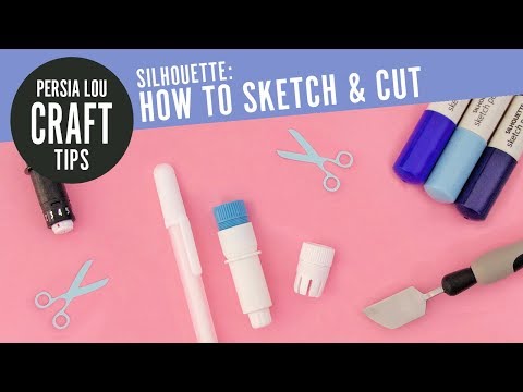 How to Sketch and Cut with Silhouette Cameo Plus How to Use Silhouette Pen Holder