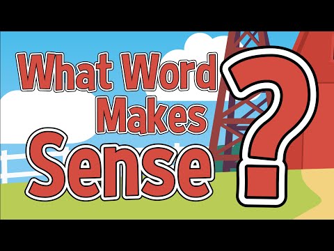 What Word Makes Sense? | Jack Hartmann Rhyming Words | Cloze Method