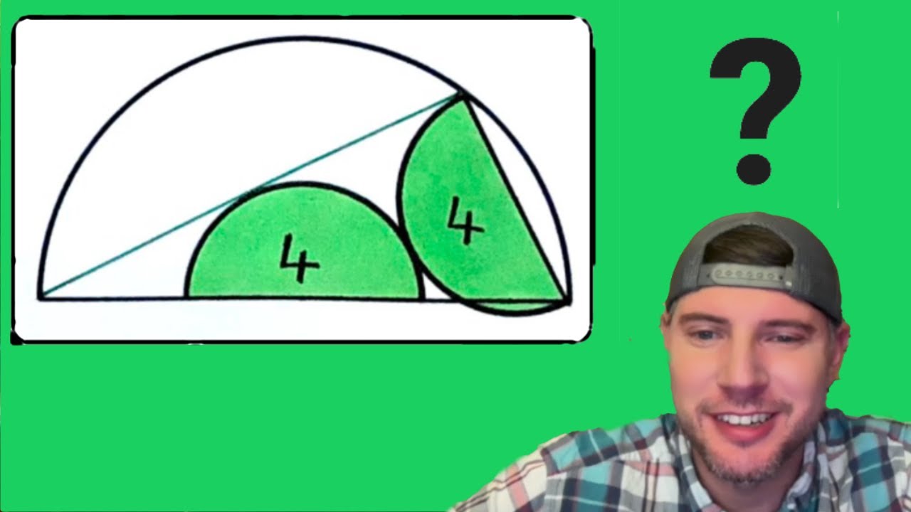 Fun Way to Find the Area of the Large Semicircle