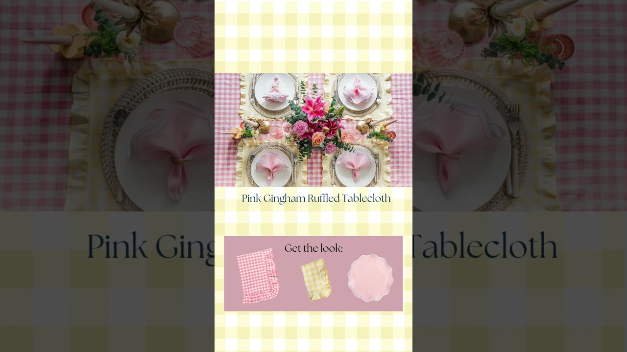 Our Gingham Ruffled Tablecloths