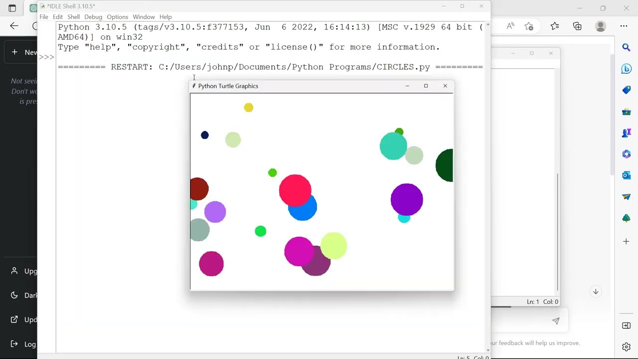 Random Circles with ChatGPT and Python