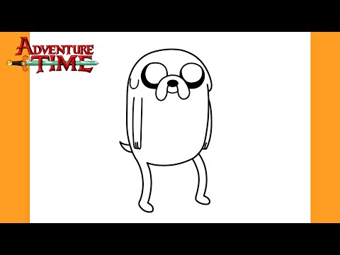 How to draw JAKE FROM ADVENTURE TIME easy / drawing jake the dog step by step
