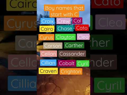 UNIQUE BOYS NAMES THAT START WITH ‘C’ #shorts