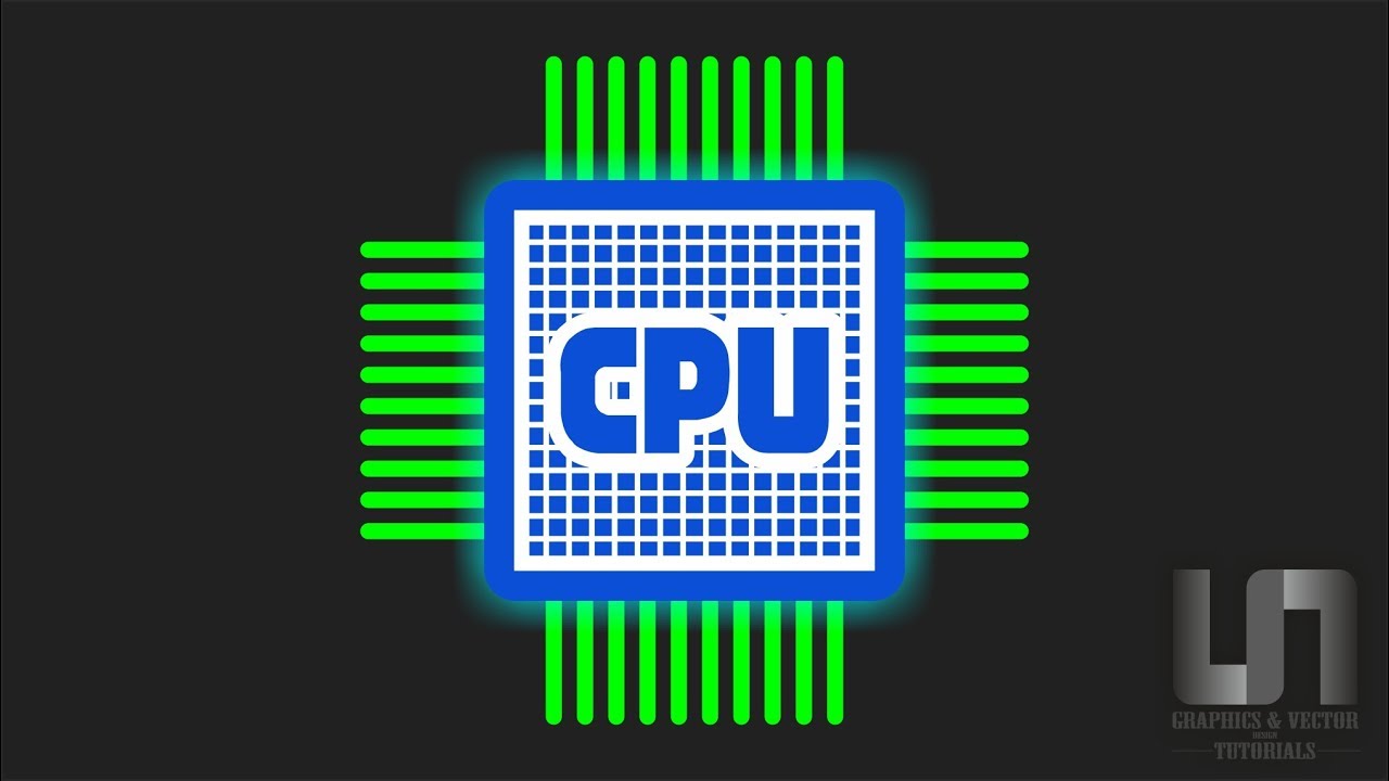 CPU (Central Processing Unit) Colorful Vector Design | CorelDRAW Tutorials