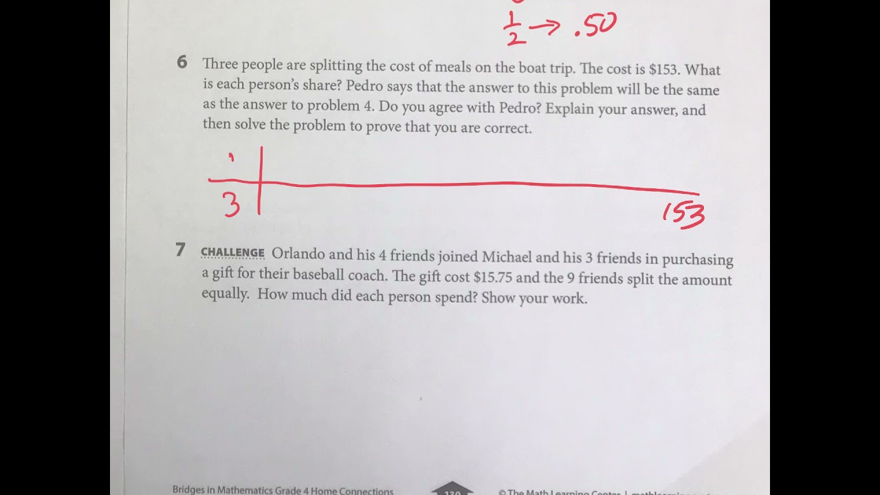 Unit 6 Review (Bridges Math 4th Grade)