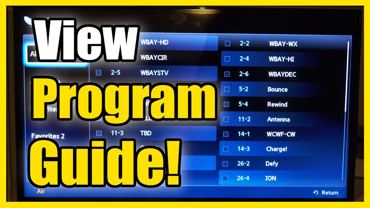 How to Find Program Guide & Channels list on Old Samsung Smart TV (Easy Method)