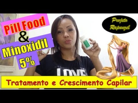 Tratamento Anti Queda e Crescimento do Cabelo com Pill Food Turbinado e Minoxidil 5%