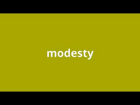what is the meaning of modesty