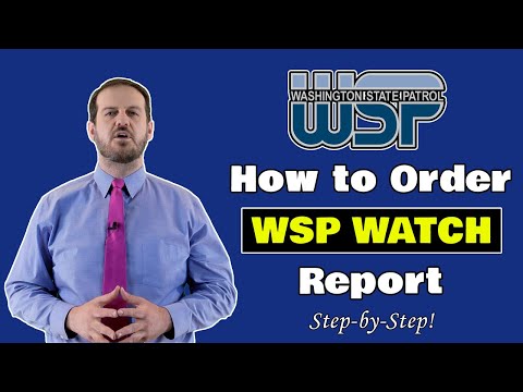 How to Order WSP WATCH Report (Step-by-Step!)