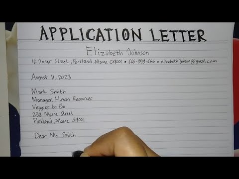 How To Write An Application Letter Step by Step | Writing Practices