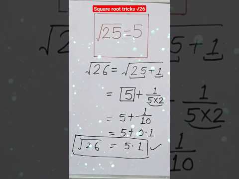 Square root of 26#√26#shorttrick #youtubeshorts #trending #viral #viralvideo #viralshort #shorts