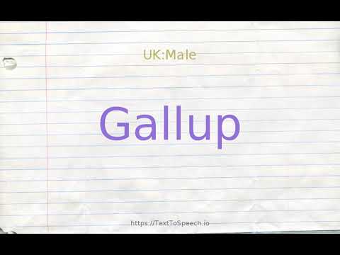 How to pronounce gallup