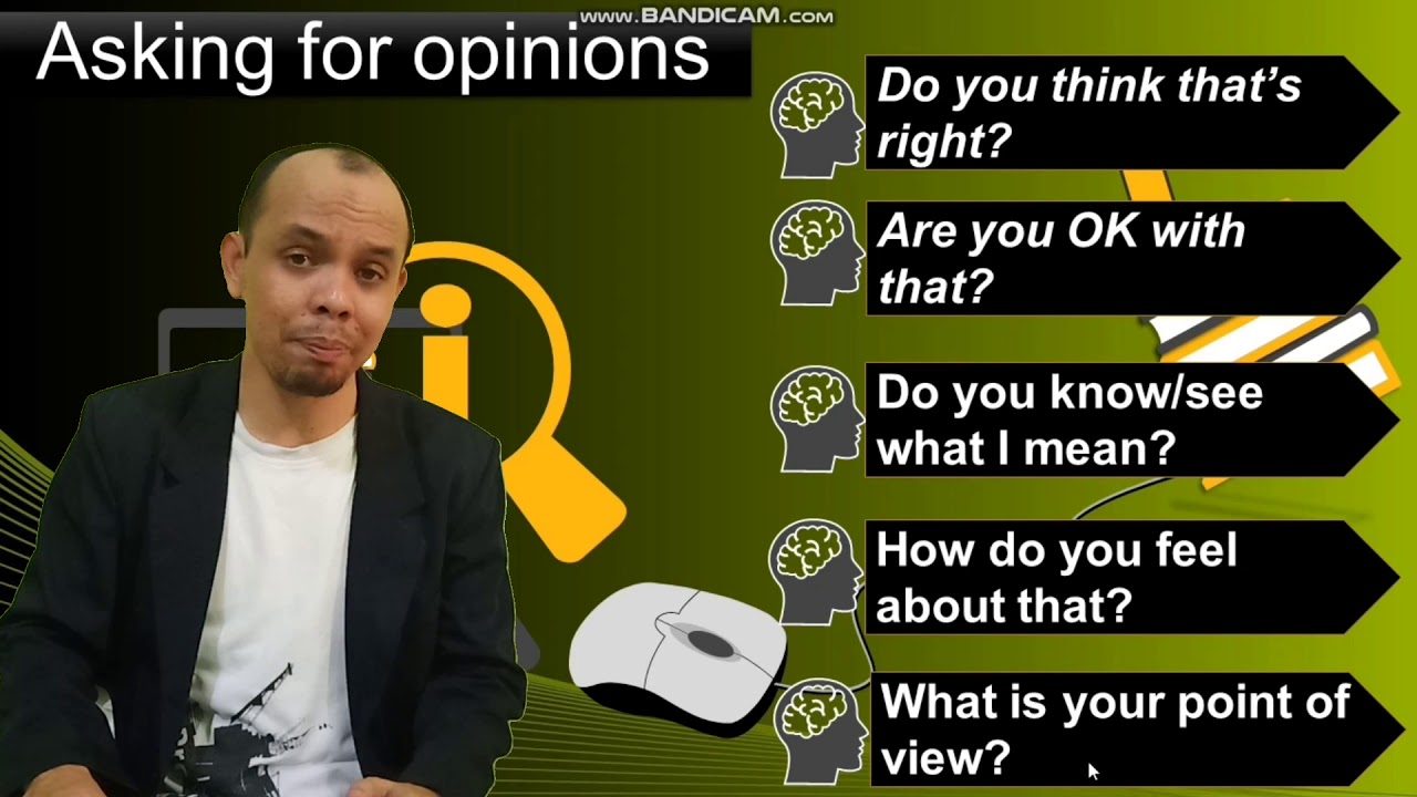 Asking for and giving opinions in English - cara menanyakan dan memberikan pendapat dalam b.inggris
