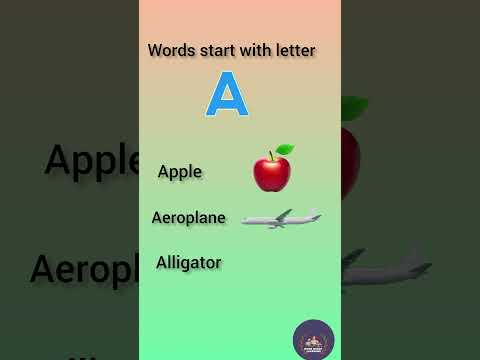 words start with letter A #alphabet #abcd #learning #homebasedlearning