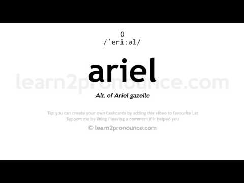 Pronunciation of Ariel | Definition of Ariel