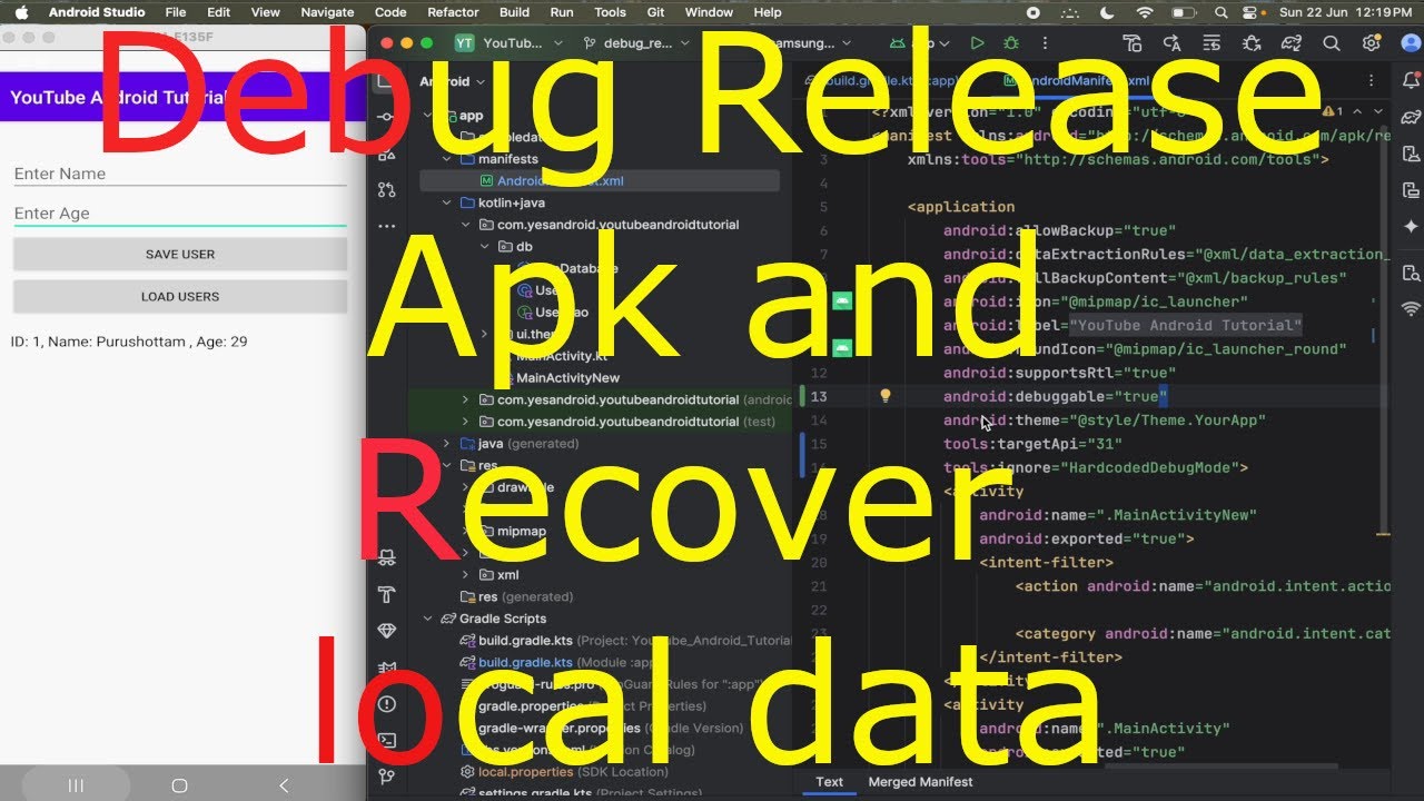 How to Debug Release APK & Recover Local Data | Android Reverse Engineering Tutorial
