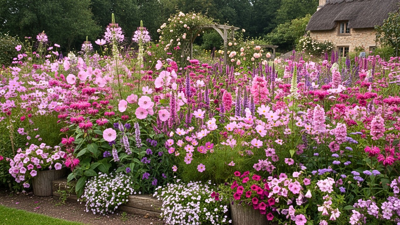 🌺20 Pink Annual Flowers for Cottage & Natural-Style Gardens.🏡