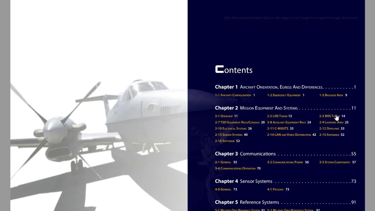 MC12 Aircraft Sensor Operator Instruction Manual  Interactive PDF