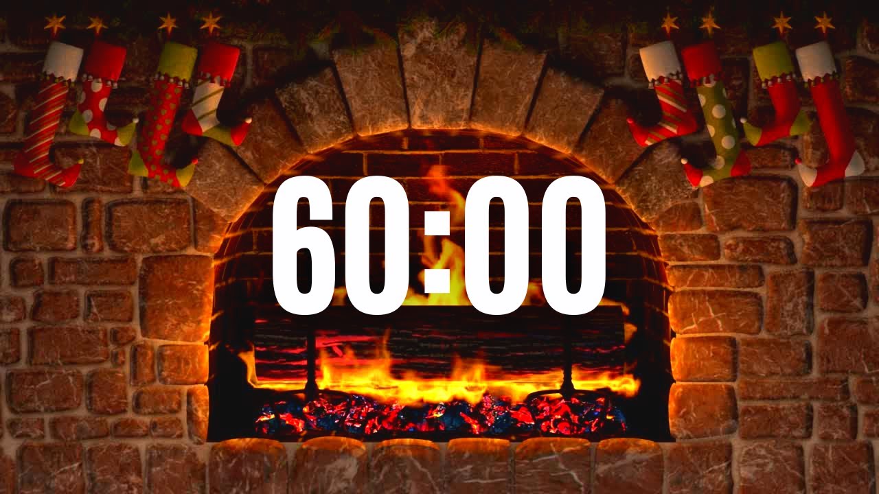 60 minute timer | Fireplace Burning | 1 hour Timer