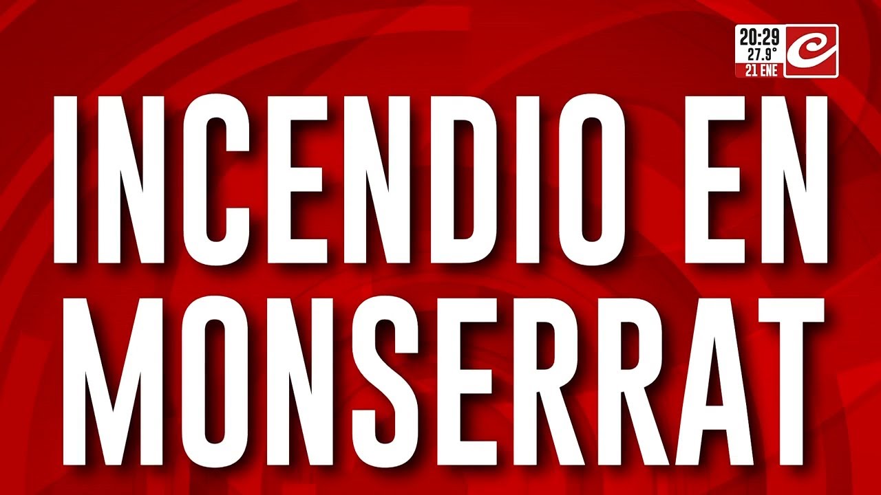 Incendio en Monserrat: tres pisos de un edificio en llamas