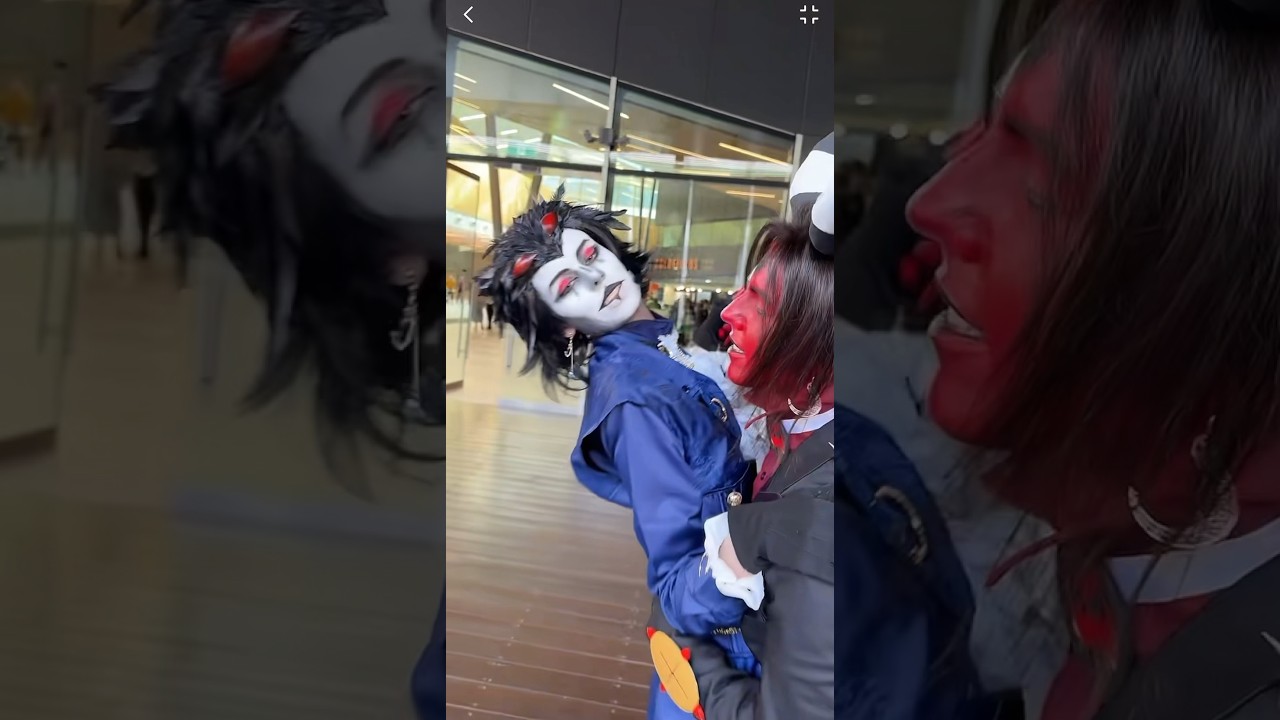 I did have makeup on my neck but didn’t set it correctly #cosplay #helluvaboss #stolitz #stolas
