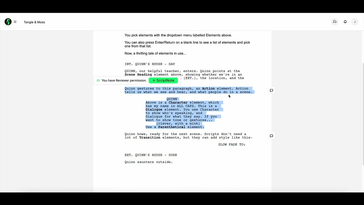 Final Draft Cloud: Using ScriptNotes for Feedback and Revisions