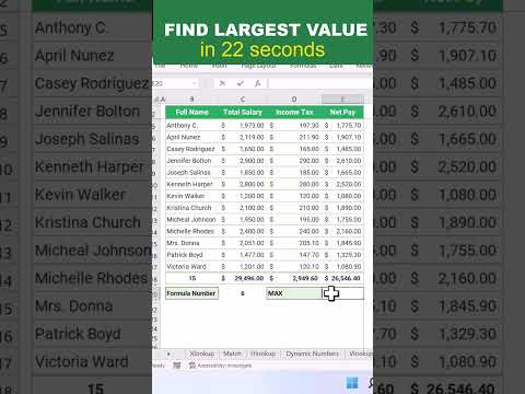 MAX: How To Find The Largest Values in Excel