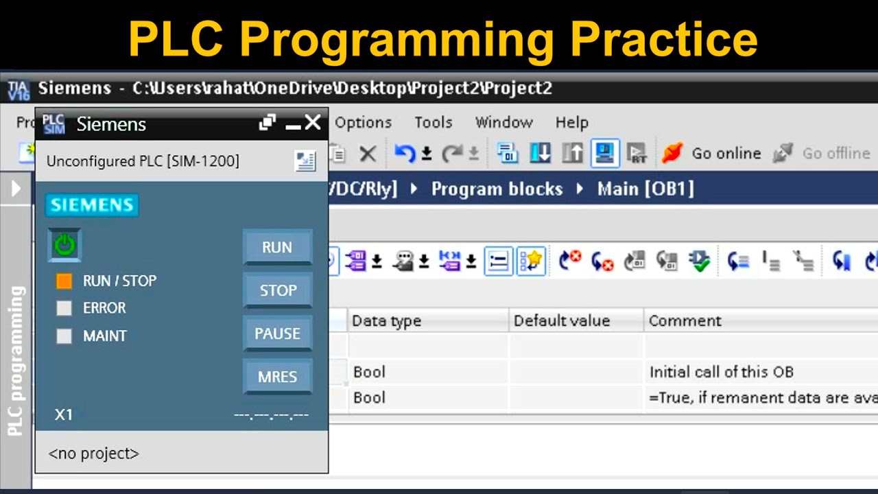 PLC Programming Practice: Exercises with Solutions