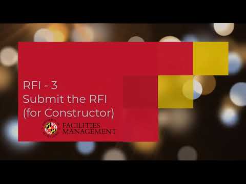 RFI - 3 Submit the RFI (For Constructor)