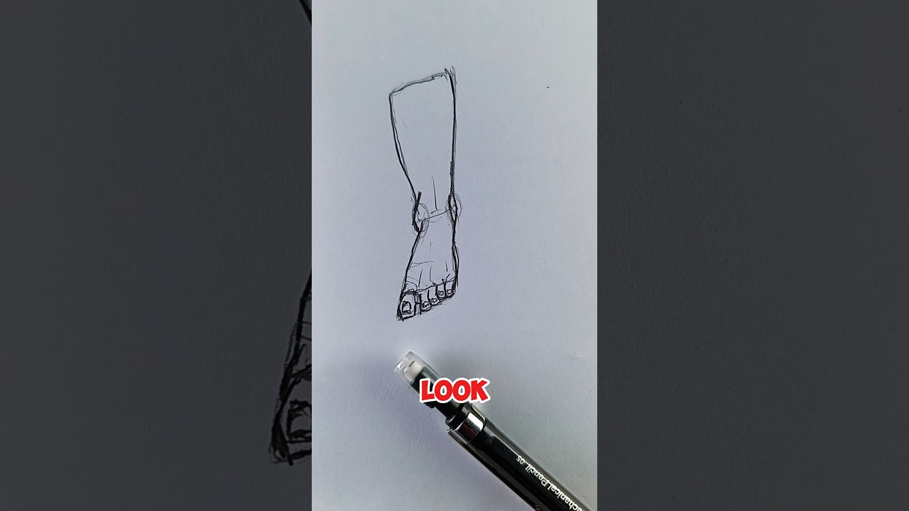 Mastering the Art of Drawing Front Feet: Step-by-Step Guide #art #foryou #tutorial #shorts #drawing