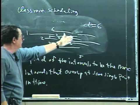 Greedy algorithms: The classroom scheduling problem