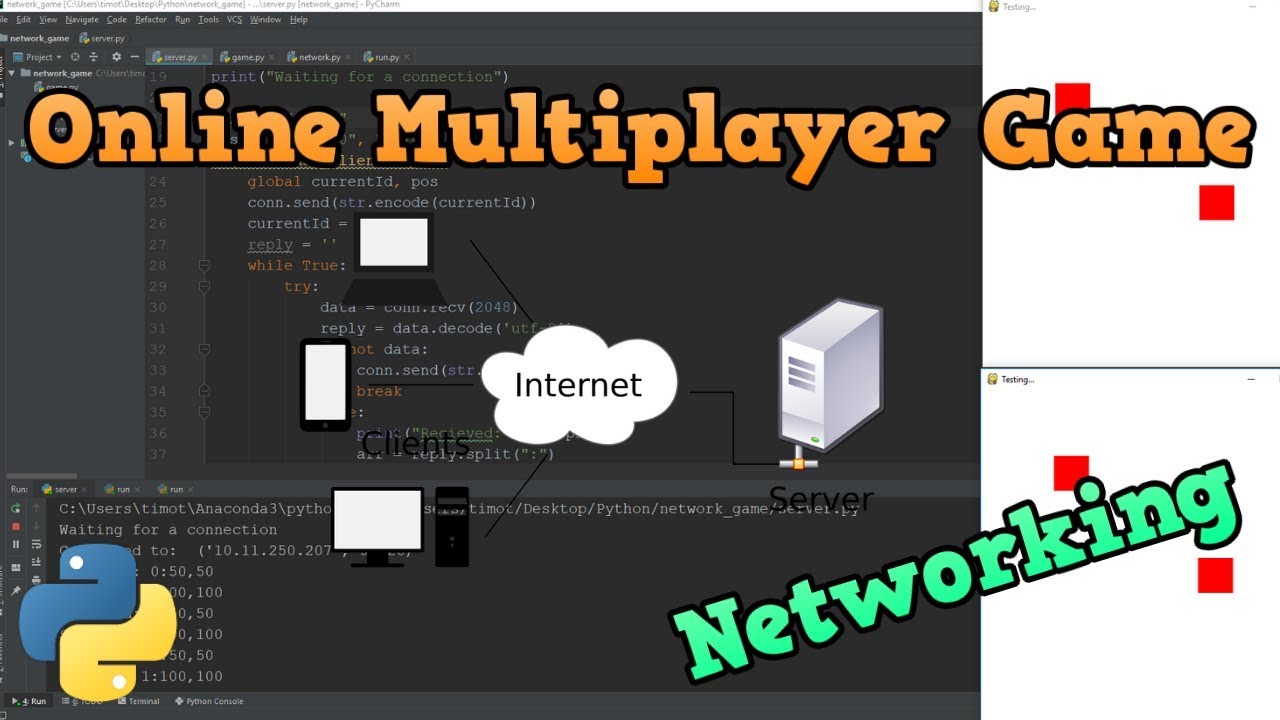 Online Multiplayer Game With Python - Sockets and Networking