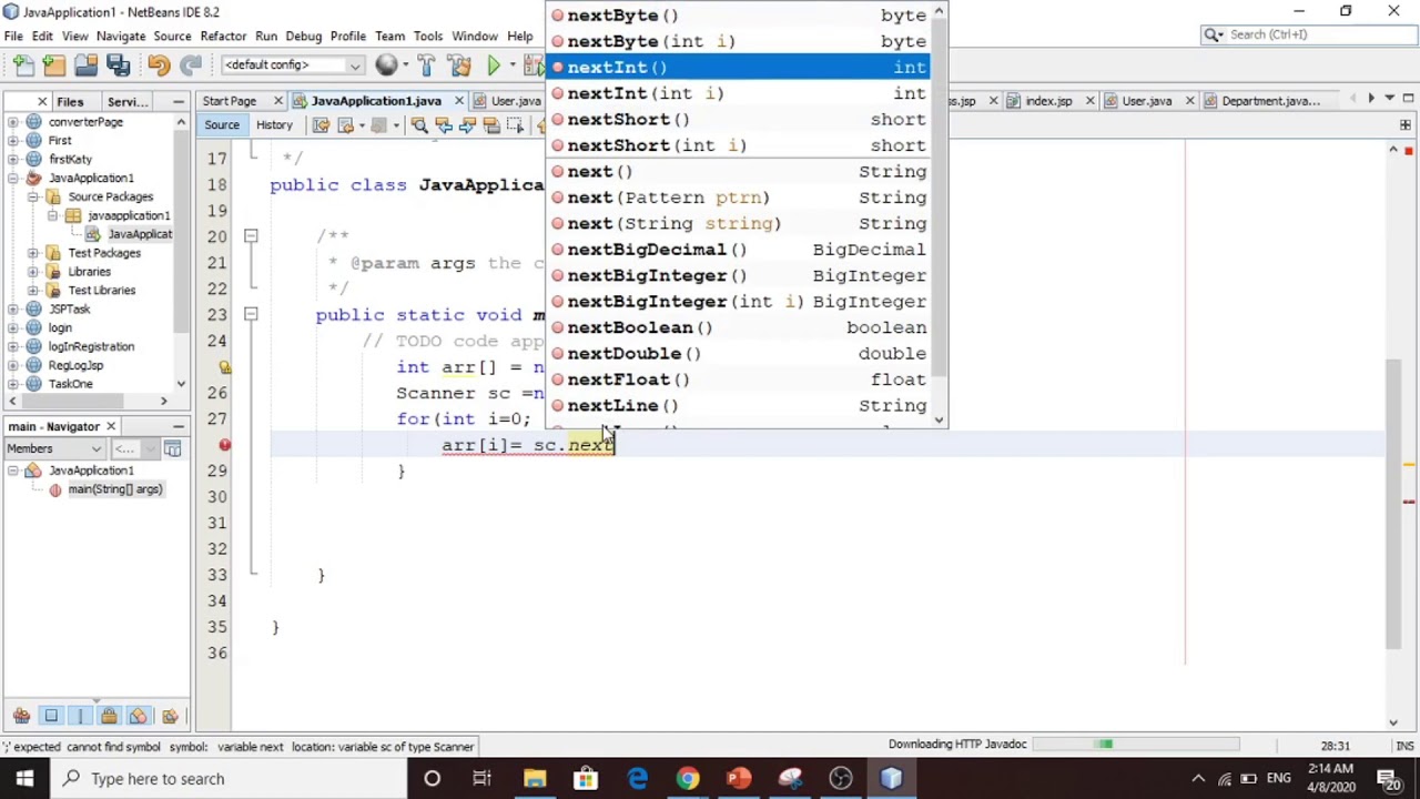 Java | 1D Array Solved Example 1 - Netbeans