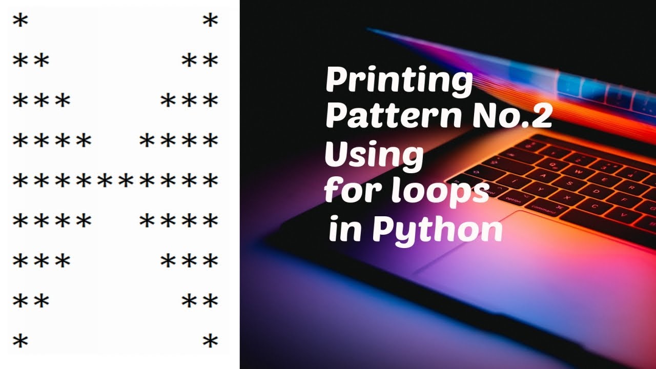Using nested for loops to print star pattern No.2 in Python | Star Patterns in Python