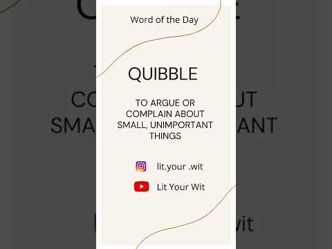 How to pronounce Quibble | Word of the Day | #2022 #dawnvocabulary #quibble #vocabulary