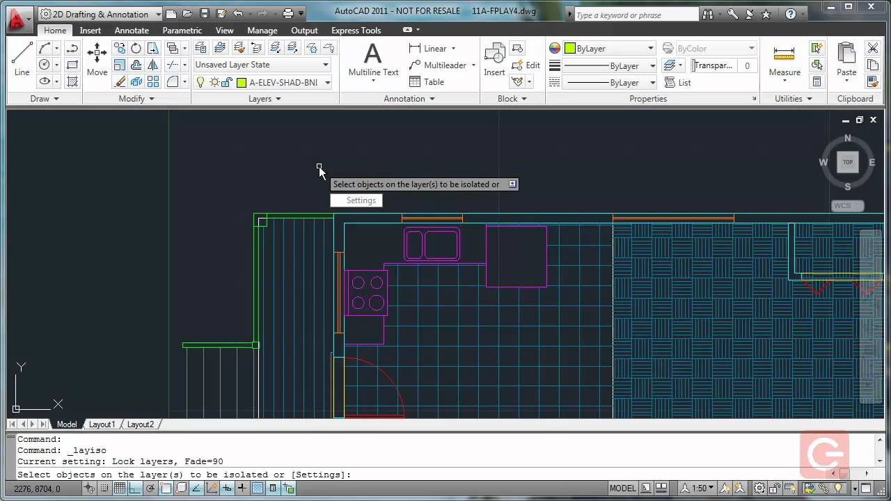 Modify the AutoCAD Layer Isolate (LAYISO) Command Behavior