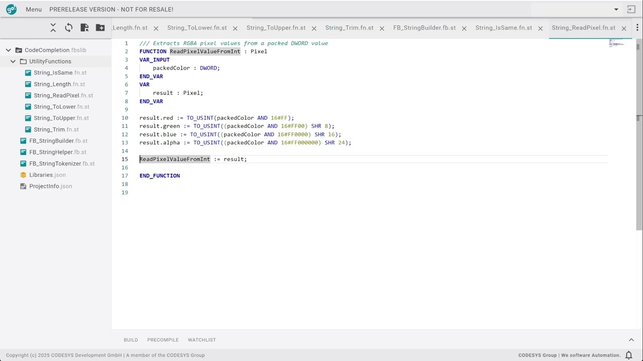 Code Completion in CODESYS 4 (prototype): Type declaration