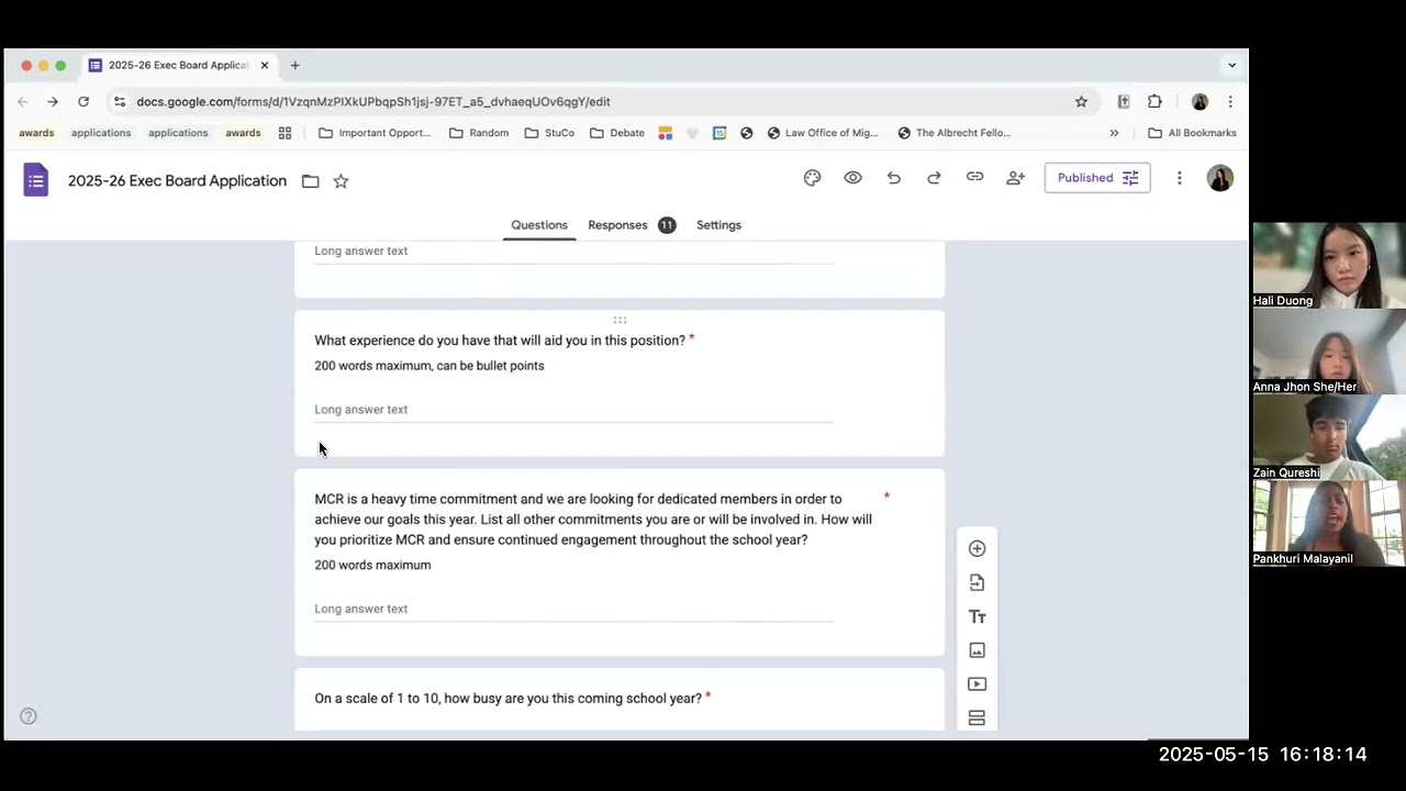 2025-2026 Executive Board Application Walkthrough